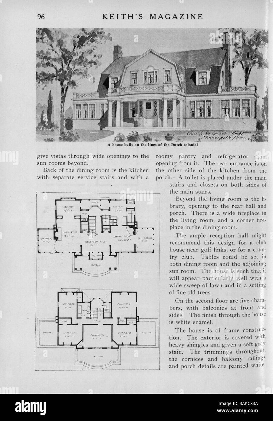Keith's Magazine on Home Building, 1918, présente douze numéros avec ...