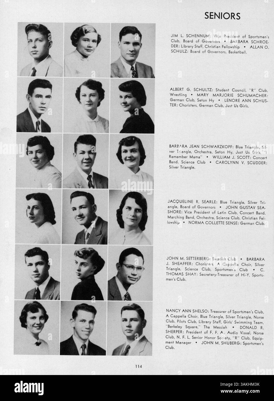 Le Roosevelt Yearbook 1952, '52 Sagamore, commémore les réalisations des élèves du lycée ...