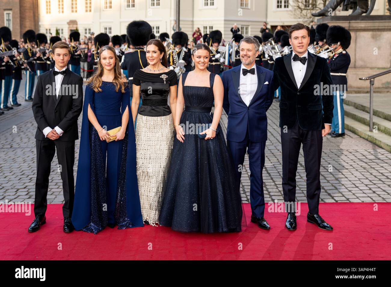 From left, Denmark's Prince Vincent, Princess Josephine, Queen Mary ...
