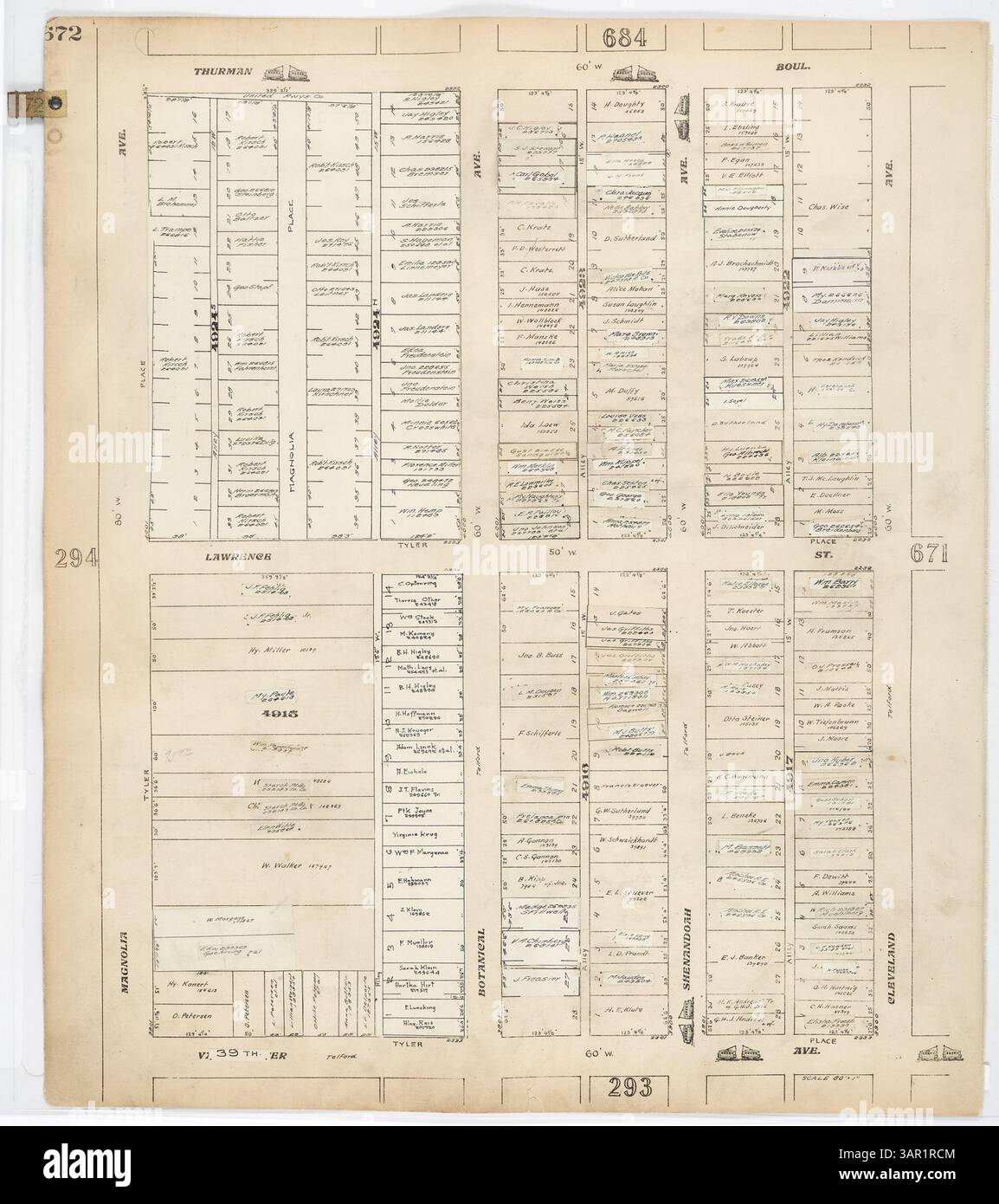 Cette page de l'Atlas de la ville de Saint Louis (volume 2) fournit des ...