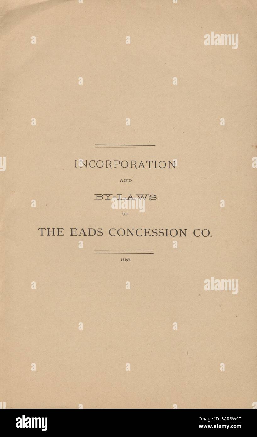 La constitution et les statuts de la concession EADS Co. de 1875 ...