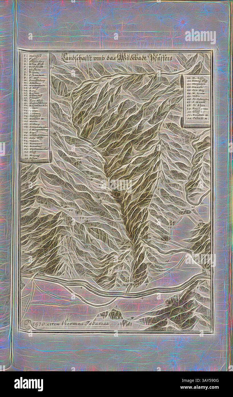 Une carte topographique détaillée illustrant une région montagneuse ...