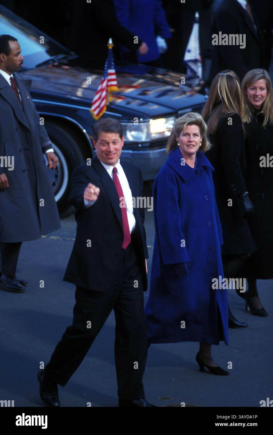 20 janvier 1997 - Al GORE AVEC SA FEMME TIPPER GORE alias Mary ...