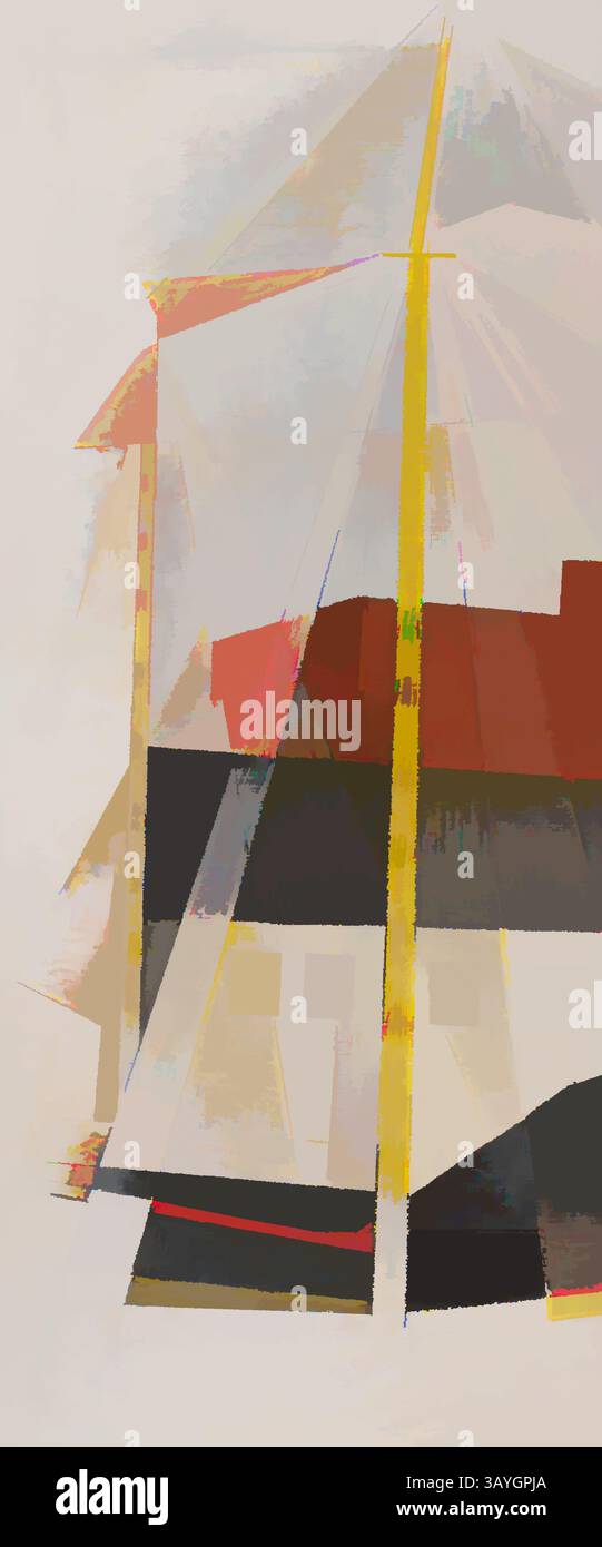 Une composition minimaliste avec des formes abstraites et des couleurs ...