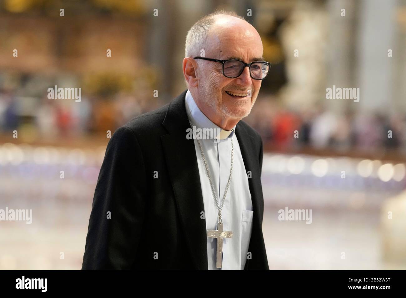 Cardinal Michael Czerny arrives for a mass on the sixth of nine days of ...