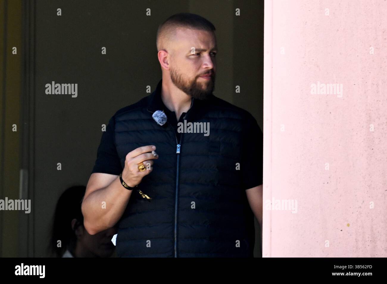 01.05.2025, xsvx, Fussball Tag der Legenden, Wiesbaden v.l. rappeur ...