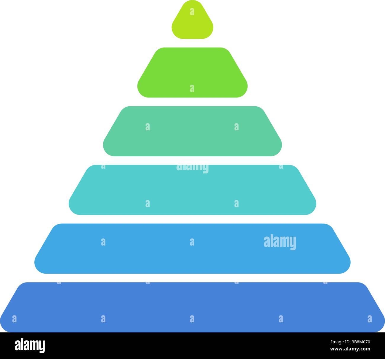 Niveaux de pyramide triangulaire. Diagramme pyramidal triangulaire ...