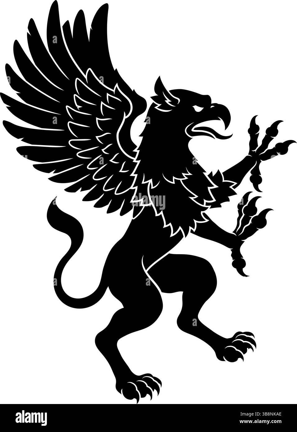 Le blason des armoiries griffon Banque d'images noir et blanc - Alamy