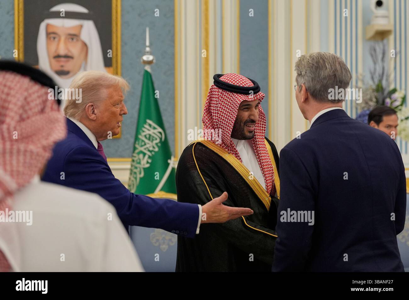 President Donald Trump and Saudi Crown Prince Mohammed bin Salman greet ...