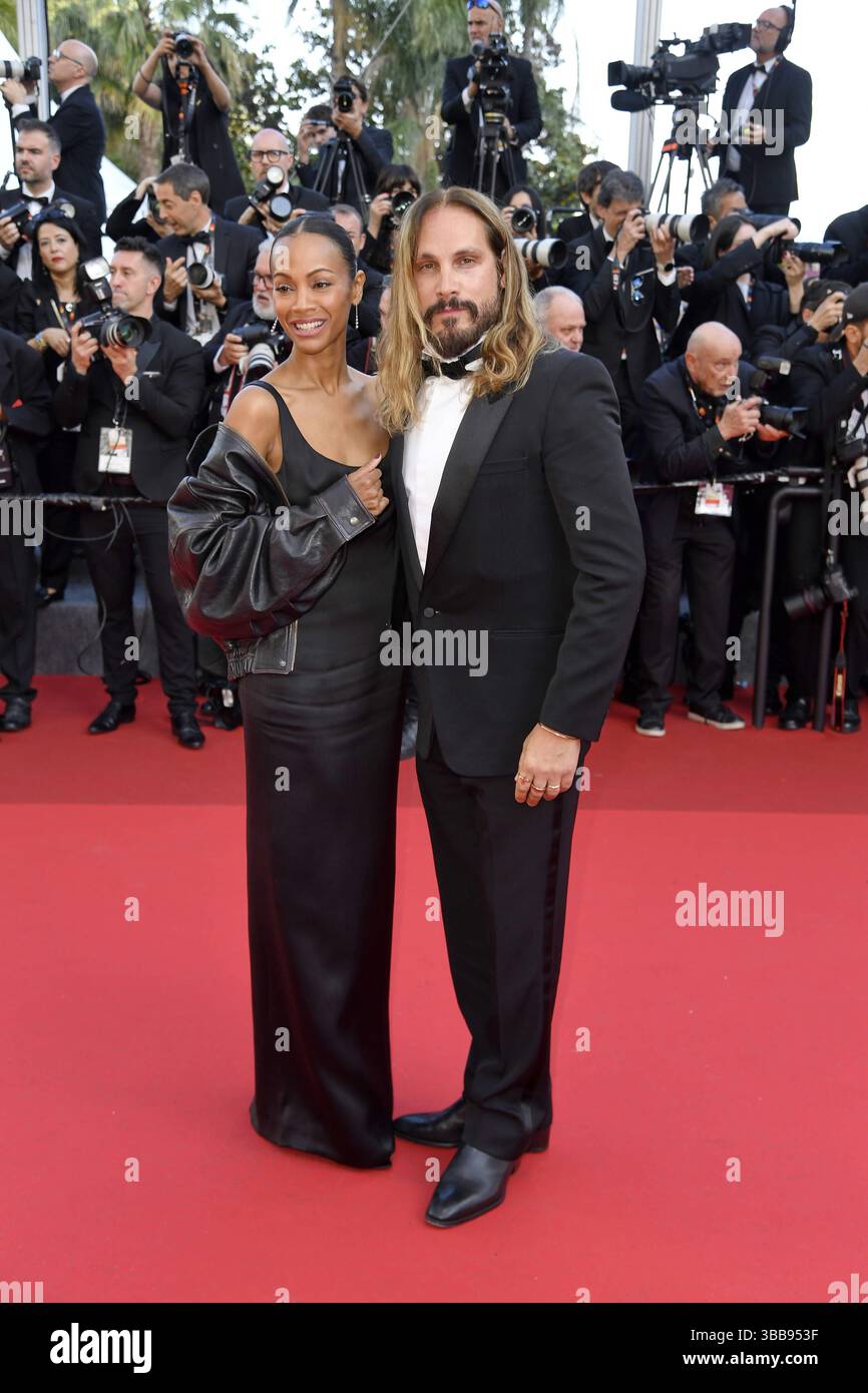 Zoe Saldanaund und Marco Perego BEI der Premiere MISSION IMPOSSIBLE LE BILAN FINAL à Cannes AM ...