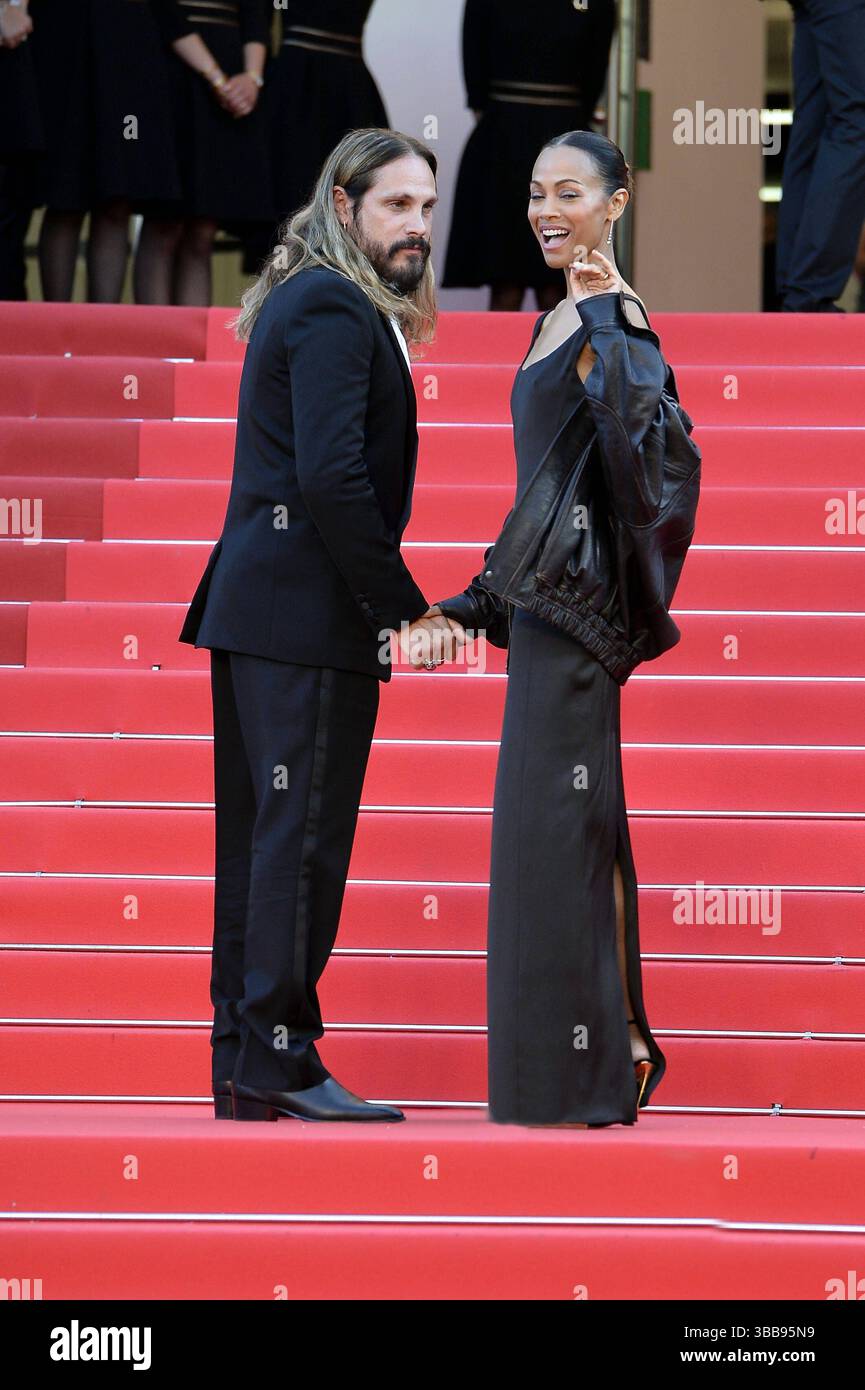 Zoe Saldanaund und Marco Perego BEI der Premiere MISSION IMPOSSIBLE LE BILAN FINAL à Cannes AM ...