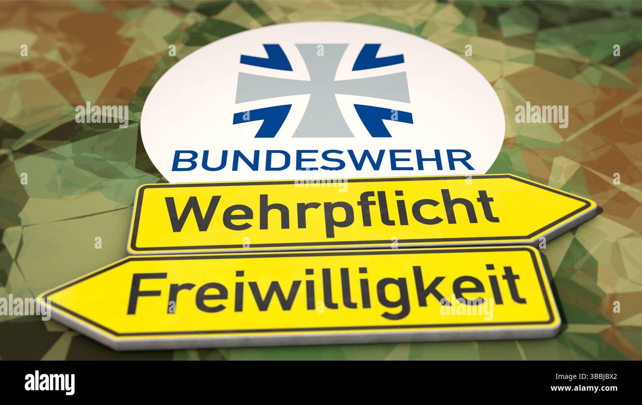 Wehrpflicht oder Freiwilligkeit BEI der deutschen Bundeswehr Symbolbild zum Thema ...