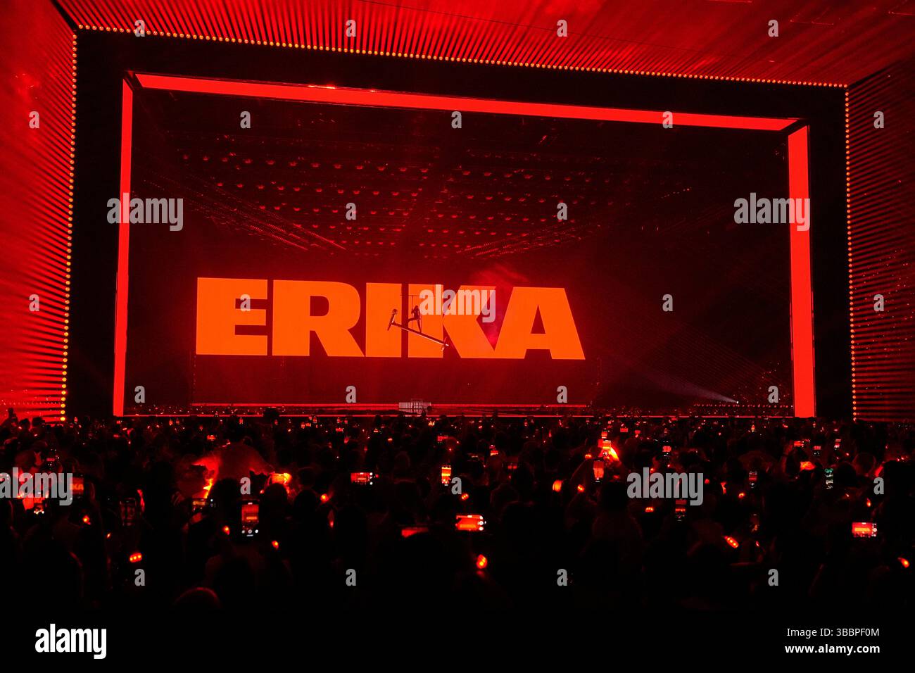 Erika Vikman from Finland performs the song "ICH KOMME" during the dress rehearsal for the Grand ...