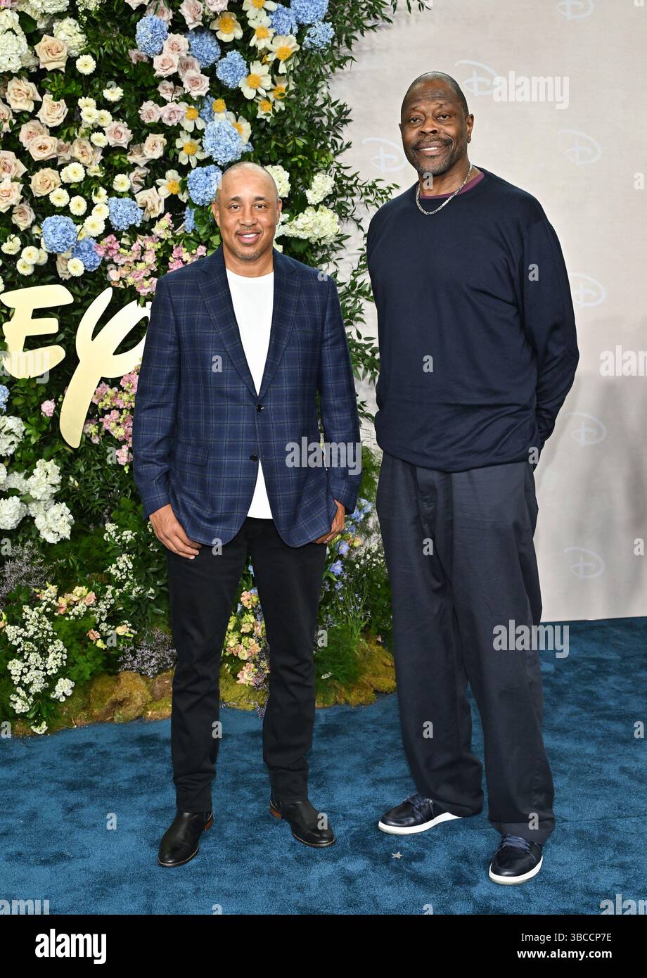John Starks, left, and Patrick Ewing attend the Disney 2025 Upfront ...