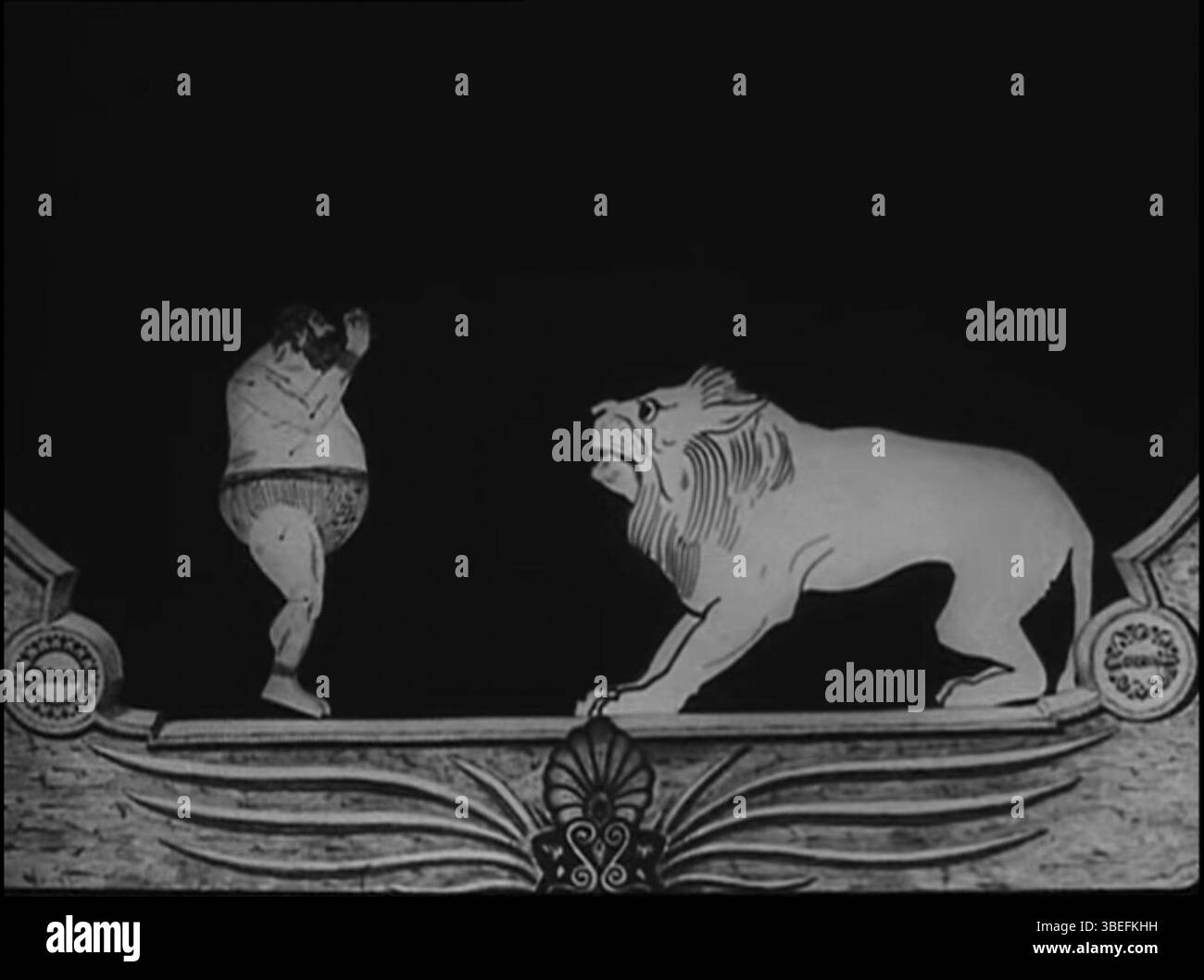 Photogramme du court métrage d'animation de 1910 'les douze travaux d ...