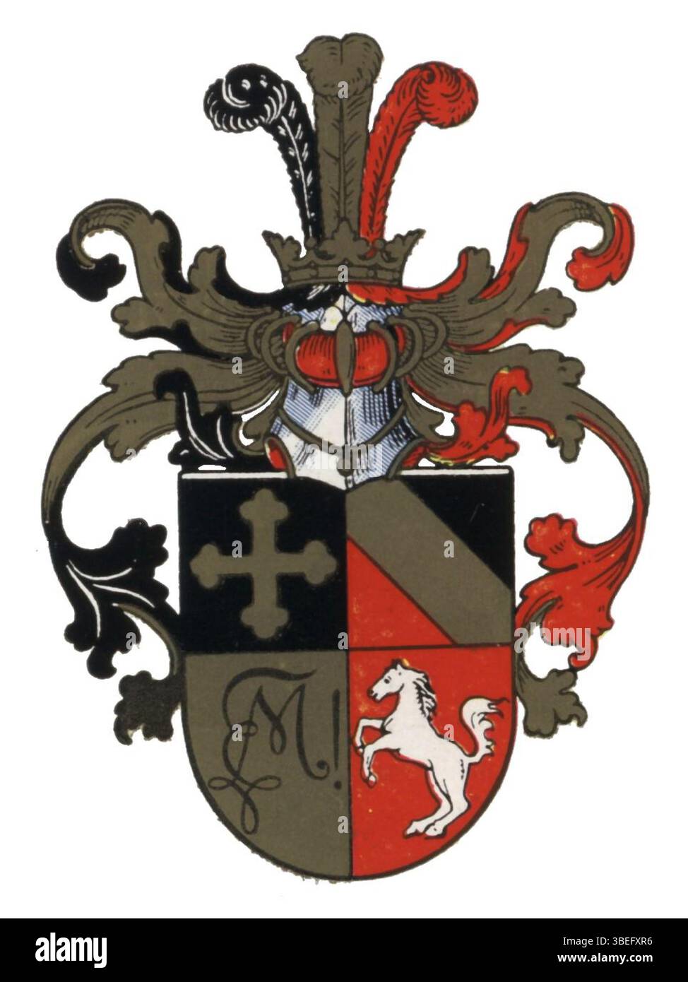 Les armoiries de la KStV Markomannia Münster, présentées dans la ...