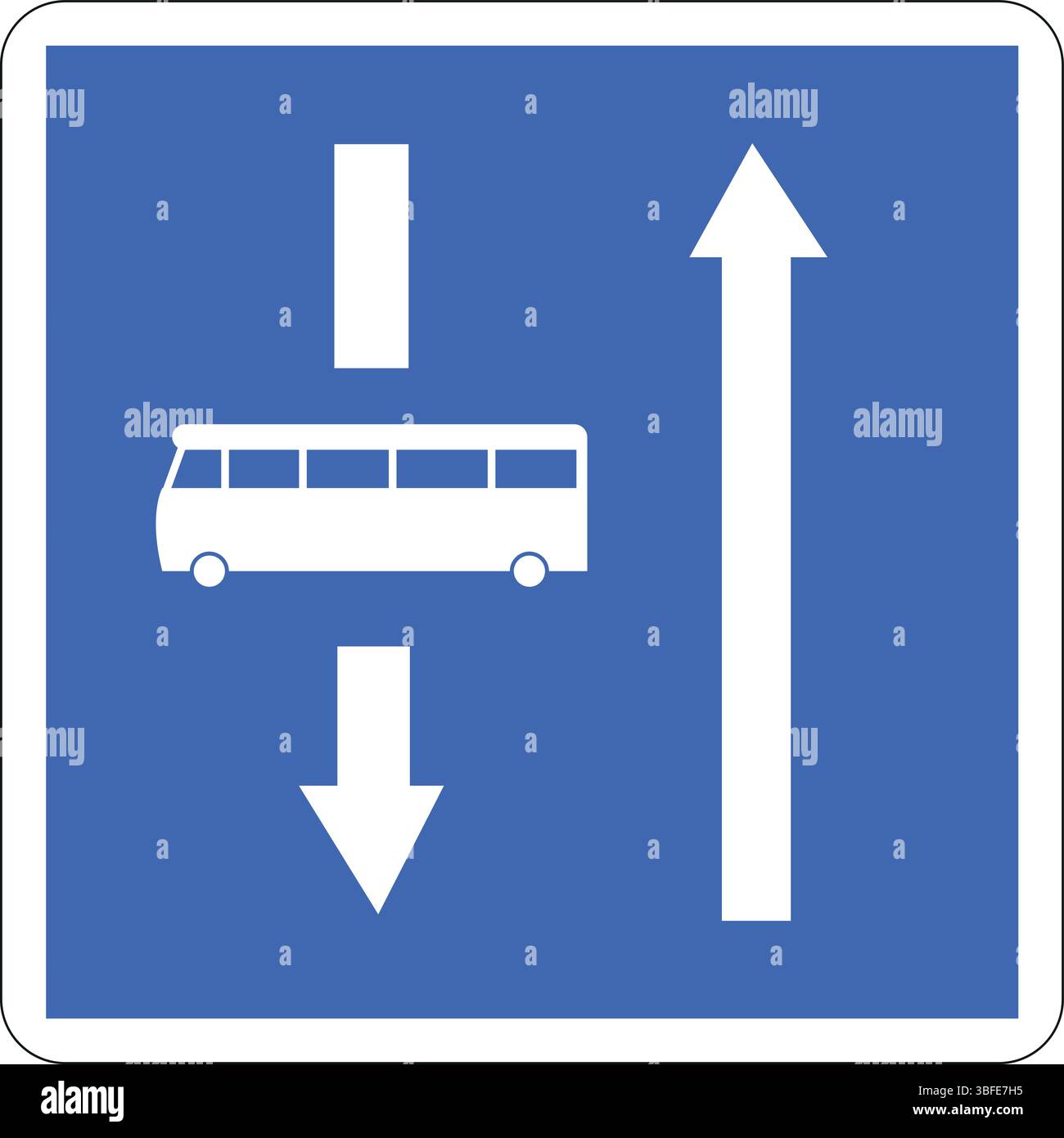 Signalisation des voies de bus Banque d'images vectorielles - Alamy