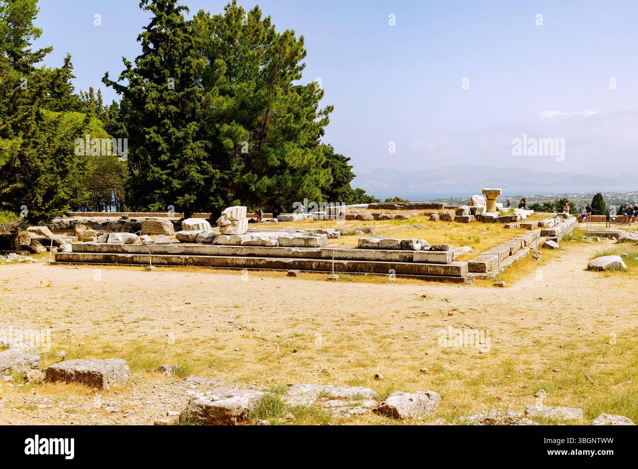 Asklipieion (Asklipion) sur l'île de Kos en Grèce, terrasse supérieure ...