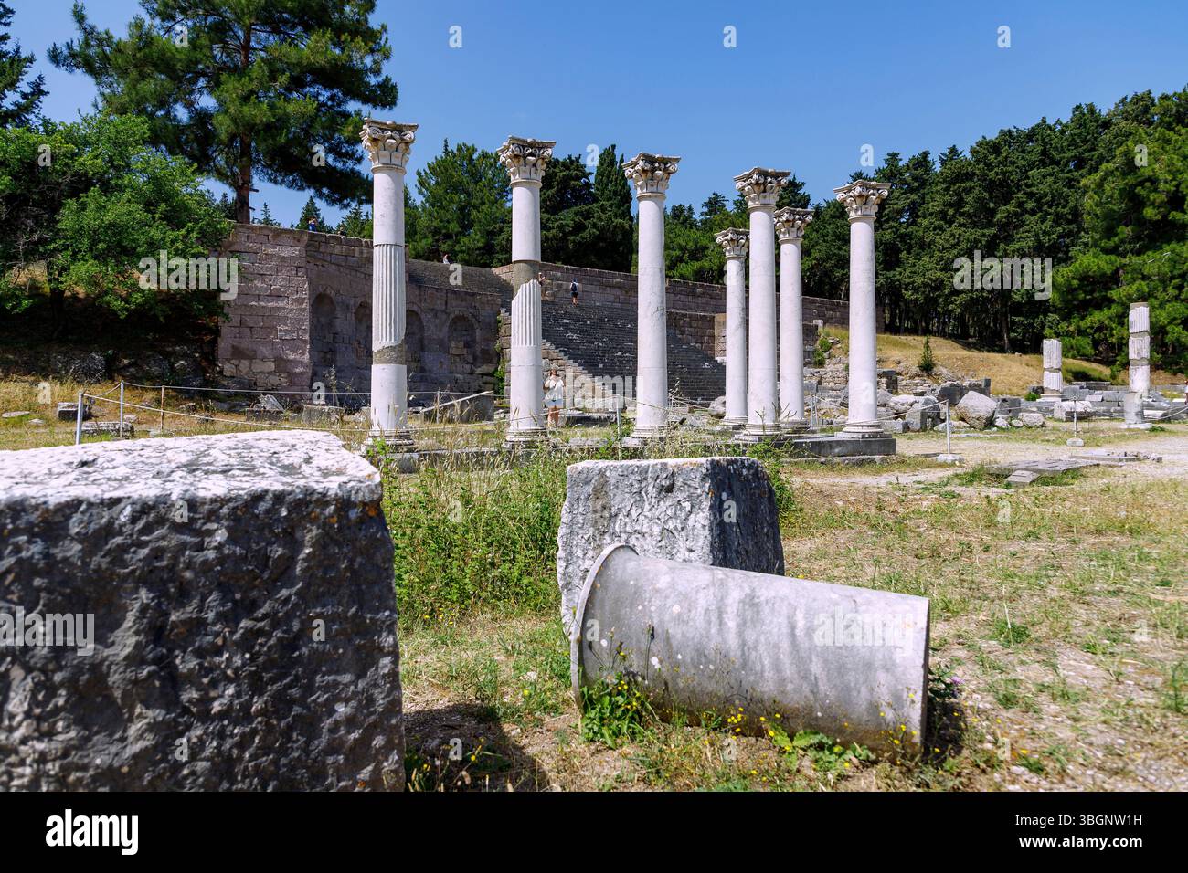 Asklipieion (Asklipion) sur l'île de Kos en Grèce, Middle Terrace ...