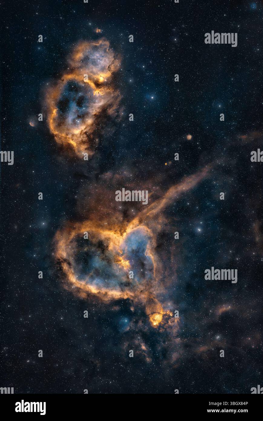 Astrophotographie spatiale profonde de la nébuleuse du cœur et de l'âme ...