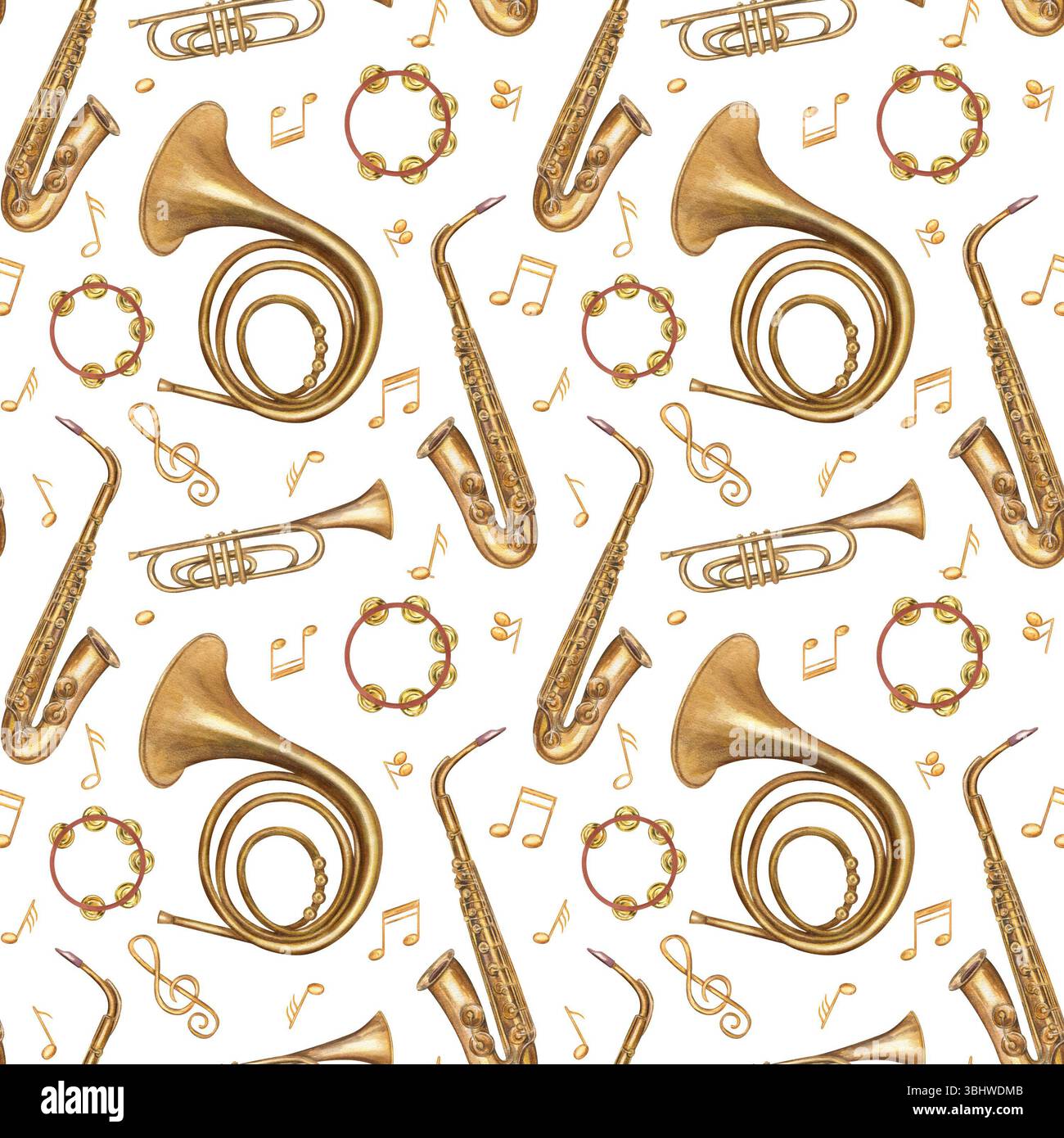 Trompette aquarelle Banque de photographies et d’images à haute ...