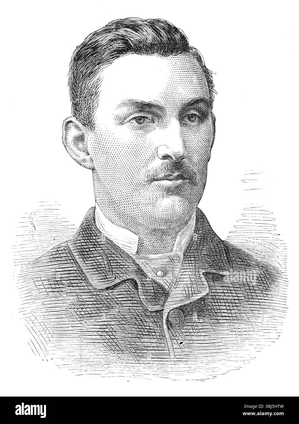 Le regretté Lieut. Stevens Haworth, 60th Rifles, 1881. Gravure d'après ...