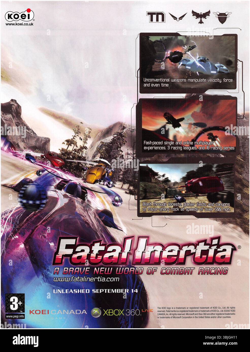 2007 Fatal Inertia jeu vidéo de Koei.ad, date de sortie Photo Stock - Alamy