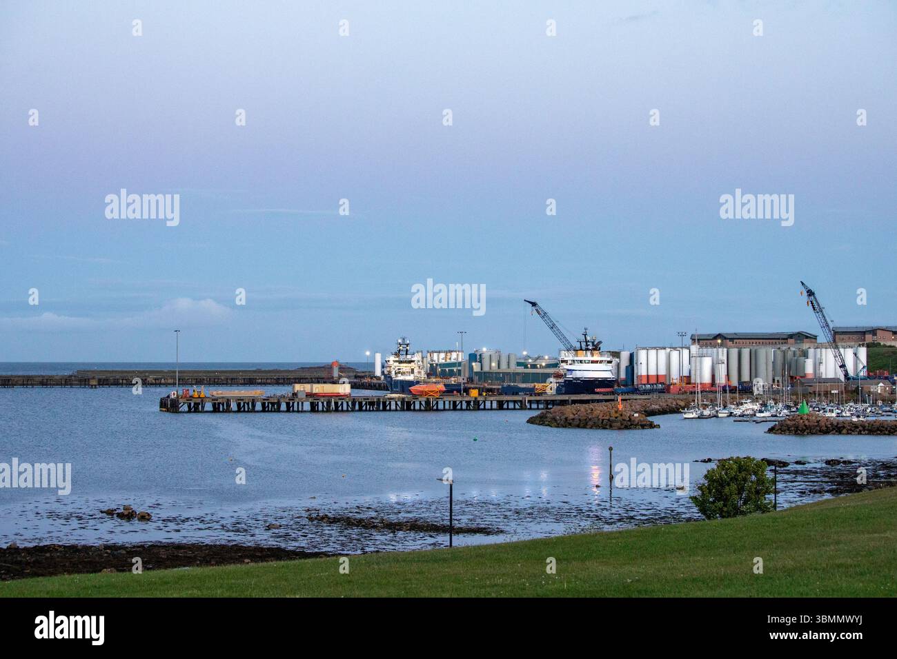 ASCO South base au Lido dans la baie de Peterhead dans l'Aberdeenshire ...