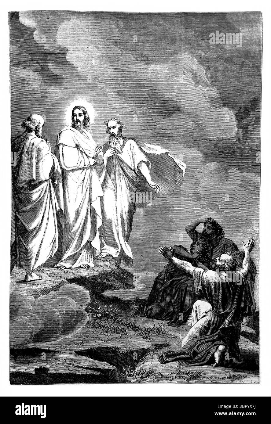 Illustration de la Transfiguration de Jésus-Christ et figures de l ...