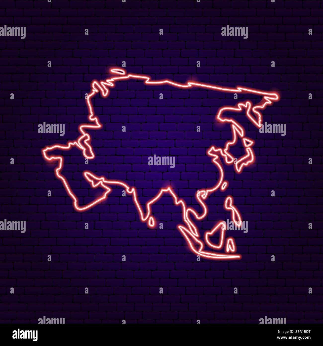 Mapa de asia continente silueta Banque de photographies et d’images à ...