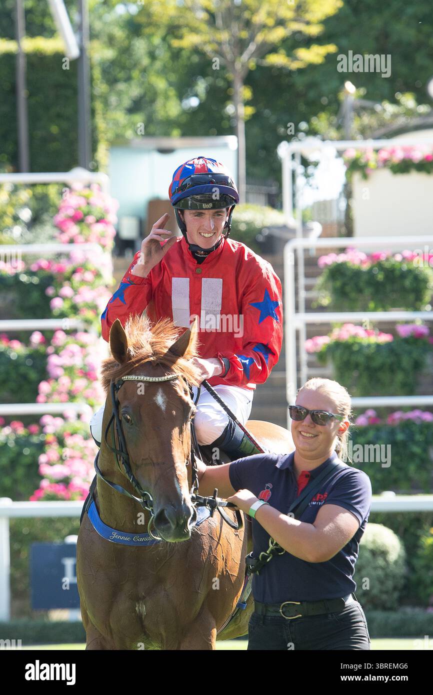 Ascot, Berkshire, Royaume-Uni. 12 juillet 2025. Horse ALZAHIR monté par ...