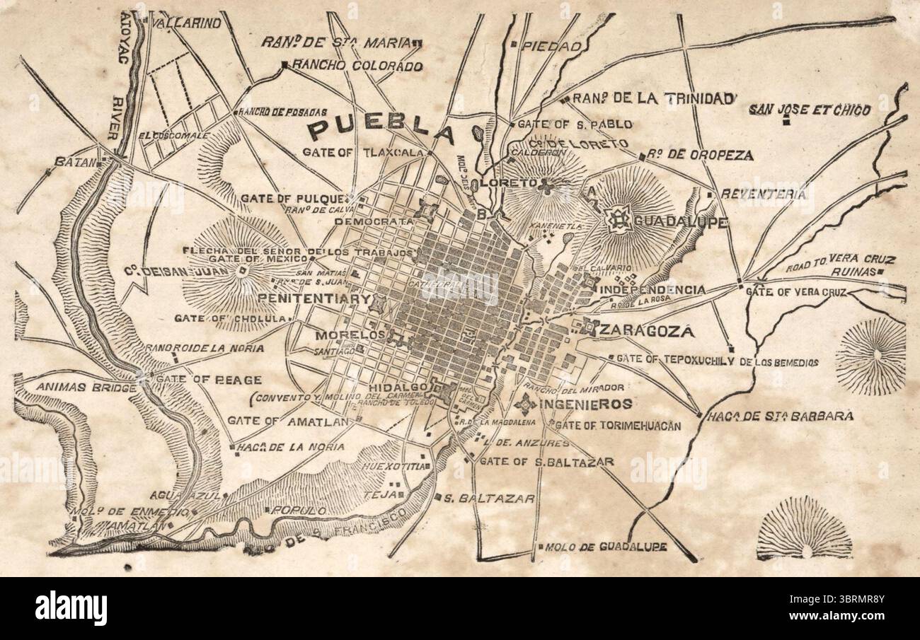 Map of puebla Banque de photographies et d’images à haute résolution ...