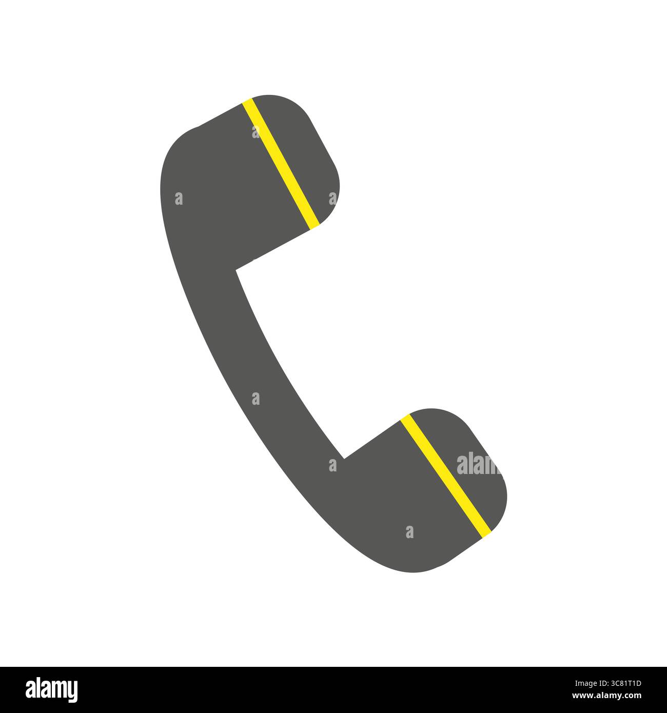 Ancien récepteur téléphonique. Vecteur rétro classique. Symbole du ...