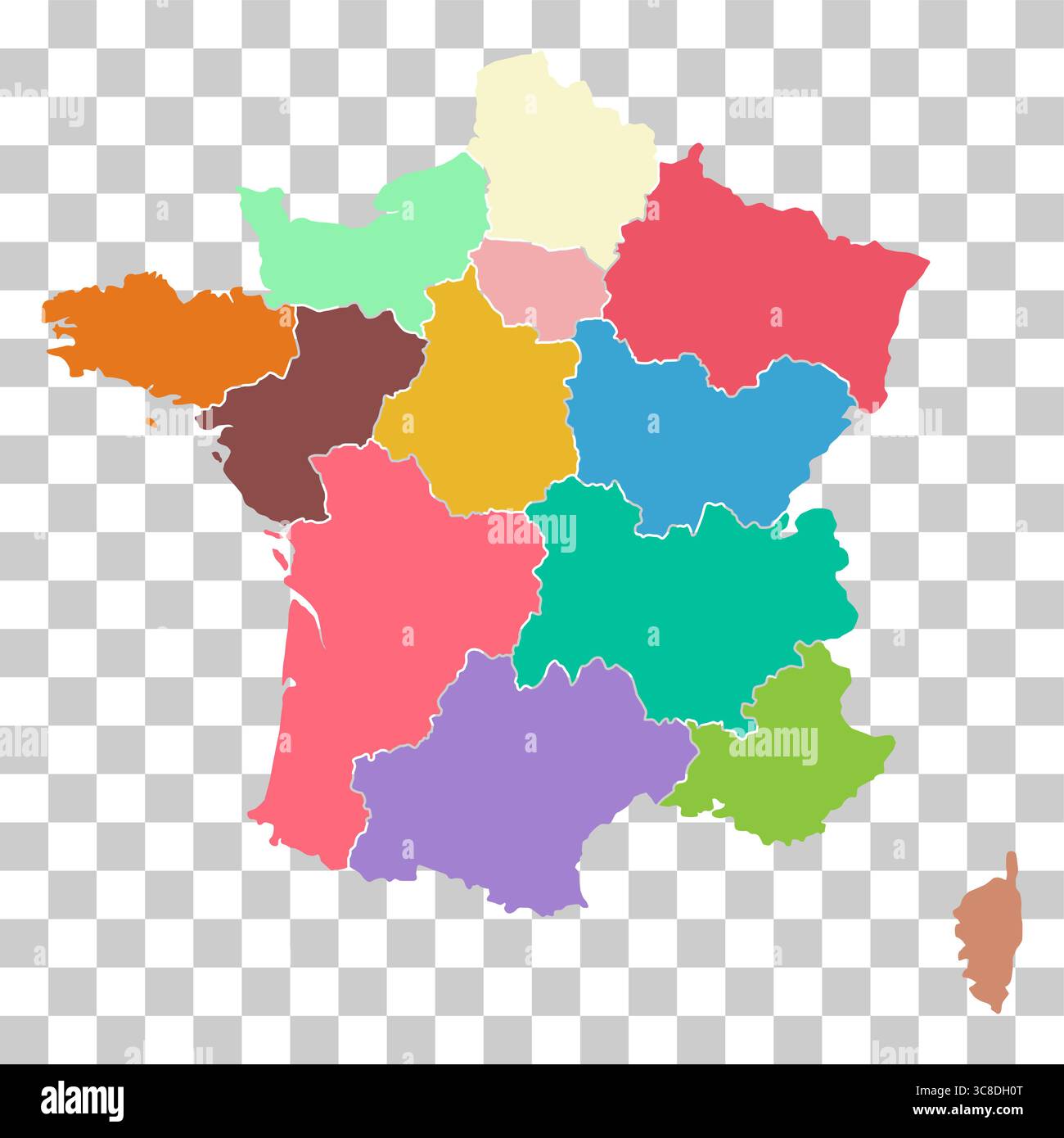 Regions of the france map Banque d'images vectorielles - Page 3 - Alamy