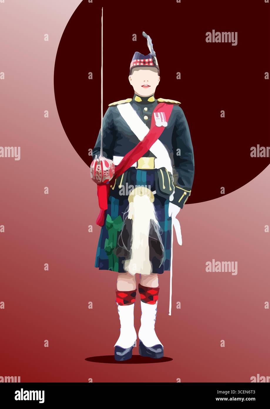 The royal regiment of scotland Banque d'images vectorielles - Alamy