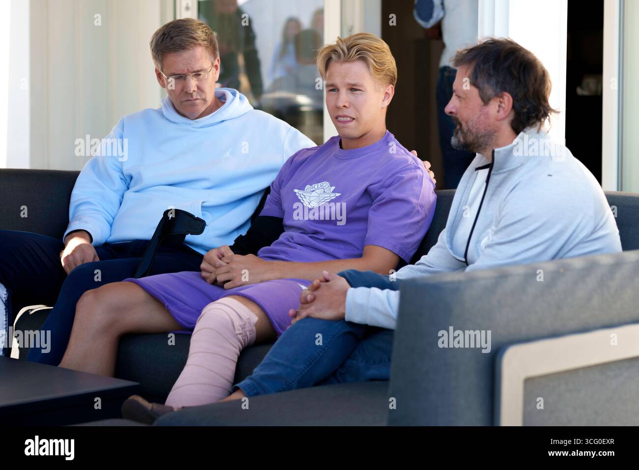 Oslo 20250825. Le combattant Tik Markus Rooth (23 ans) s'est blessé ...