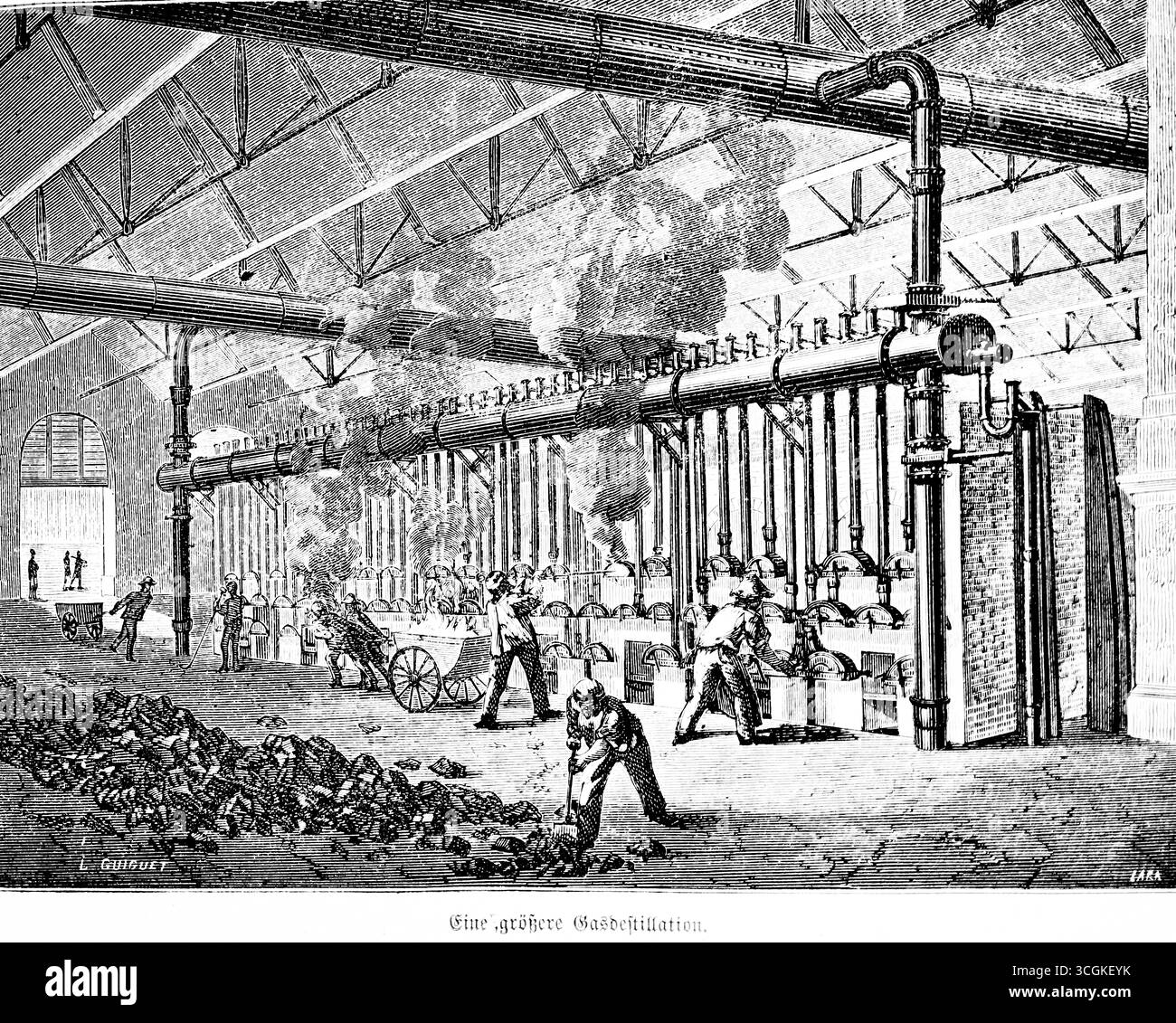 Travail en usine 19 eme siecle Banque d'images noir et blanc - Alamy