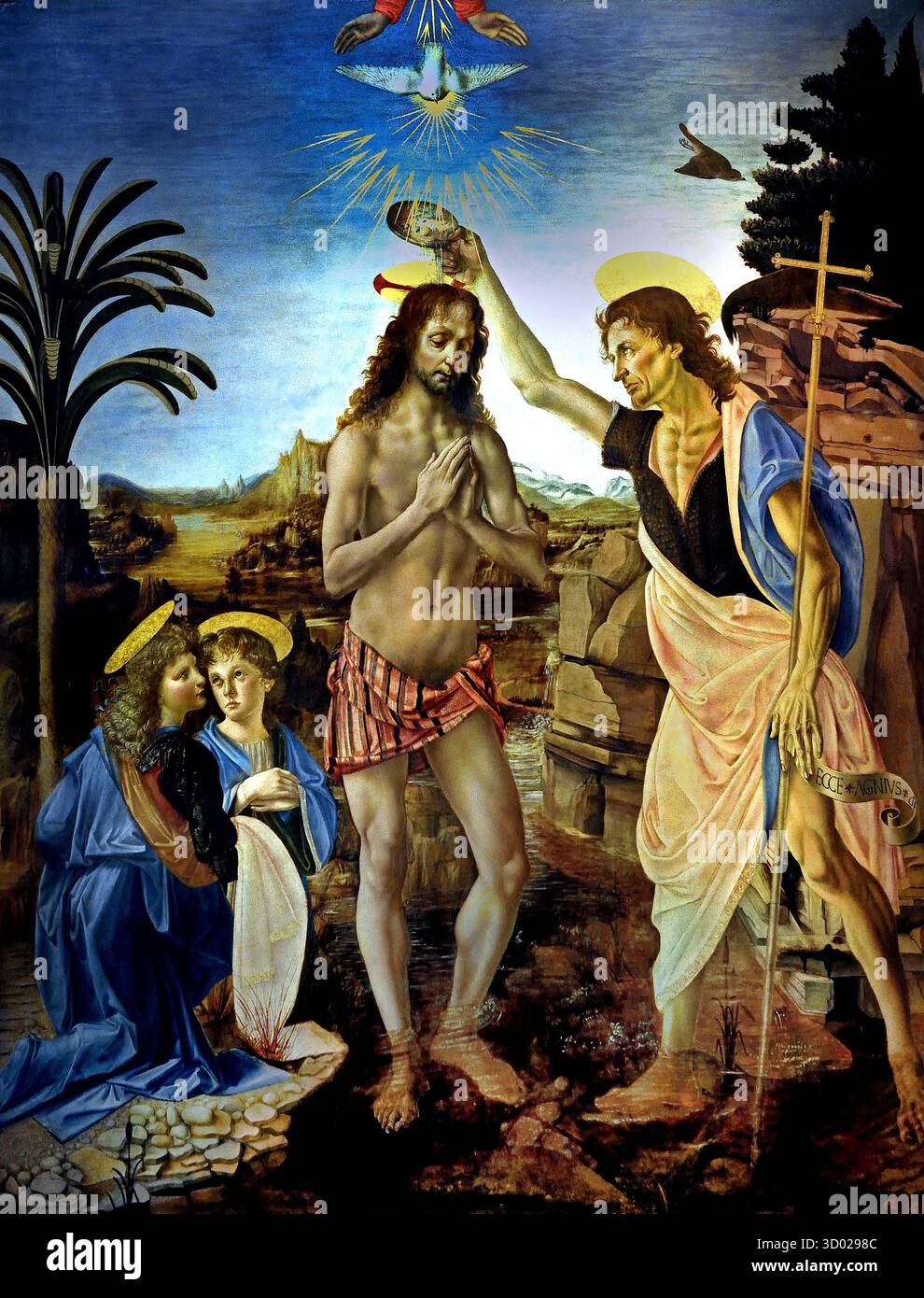 Baptême du christ battesimo di cristo 1470 leonardo da vinci Banque de ...
