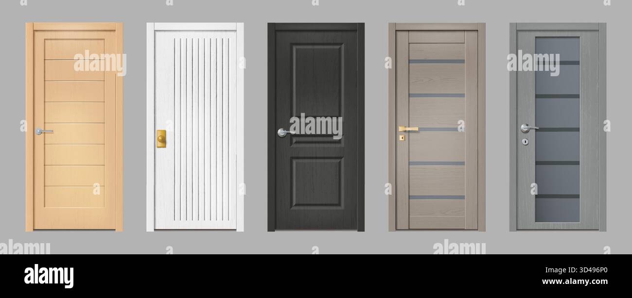 Texture de porte en bois Banque d'images vectorielles - Alamy