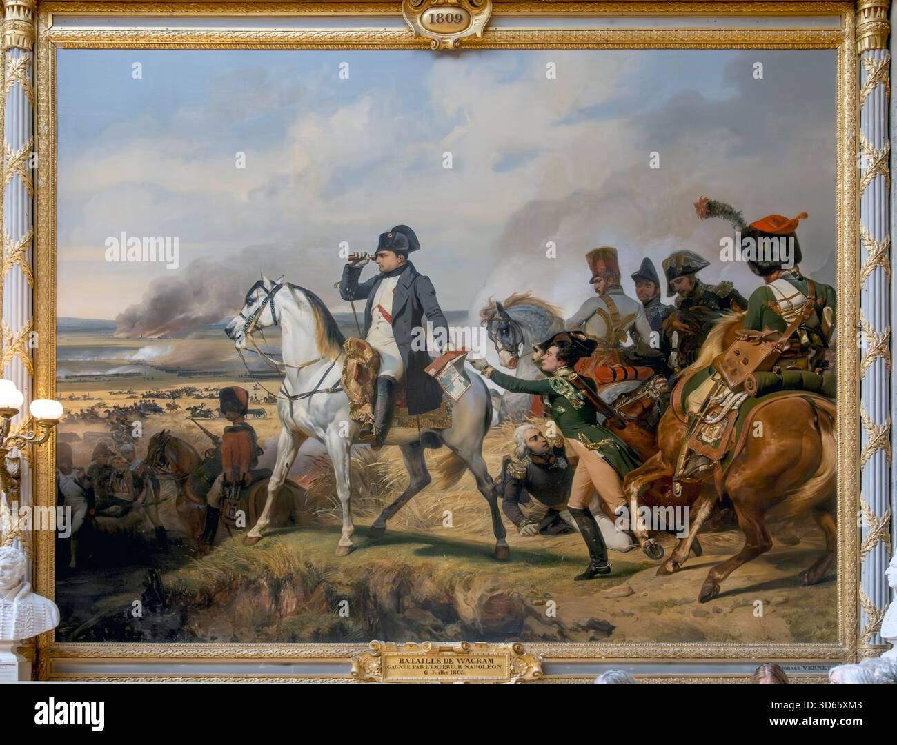 Tableau de H. Vernet de la bataille de Wagram 1809 remporté par ...