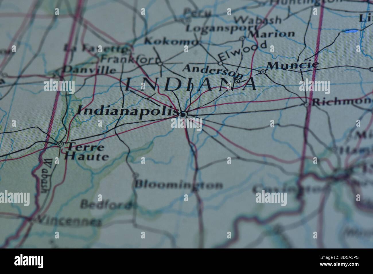 Fort wayne indiana sur une carte Banque de photographies et d’images à ...