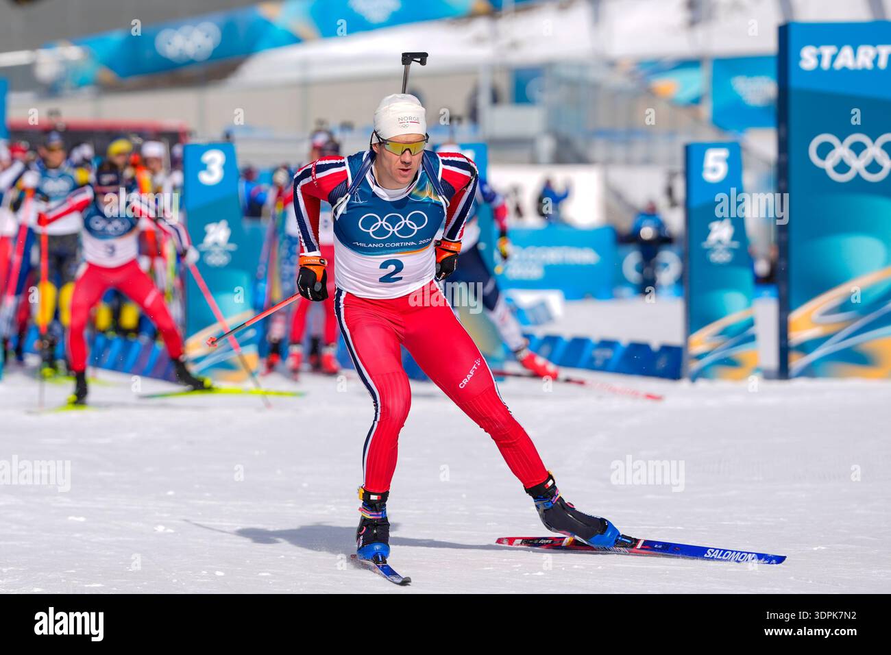 Anterselva, Italie 20260215. Vetle Sjåstad Christiansen en action lors ...