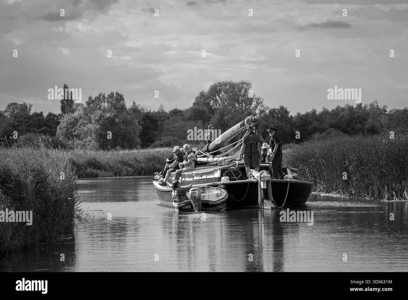 Wherry boat Banque d'images noir et blanc - Alamy