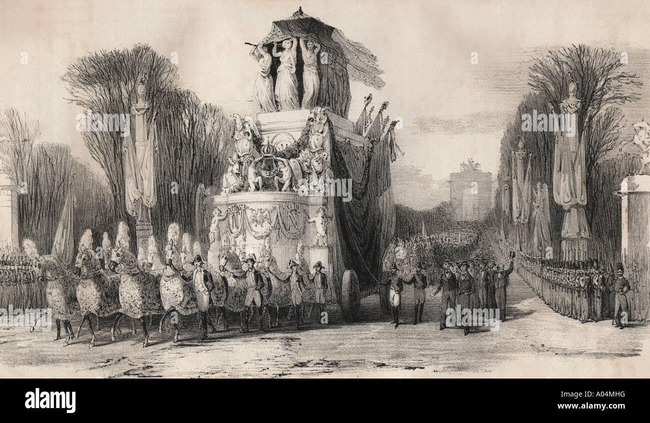 Deuxième funérailles de Napoléon Bonaparte à Paris, 1840 Photo Stock ...