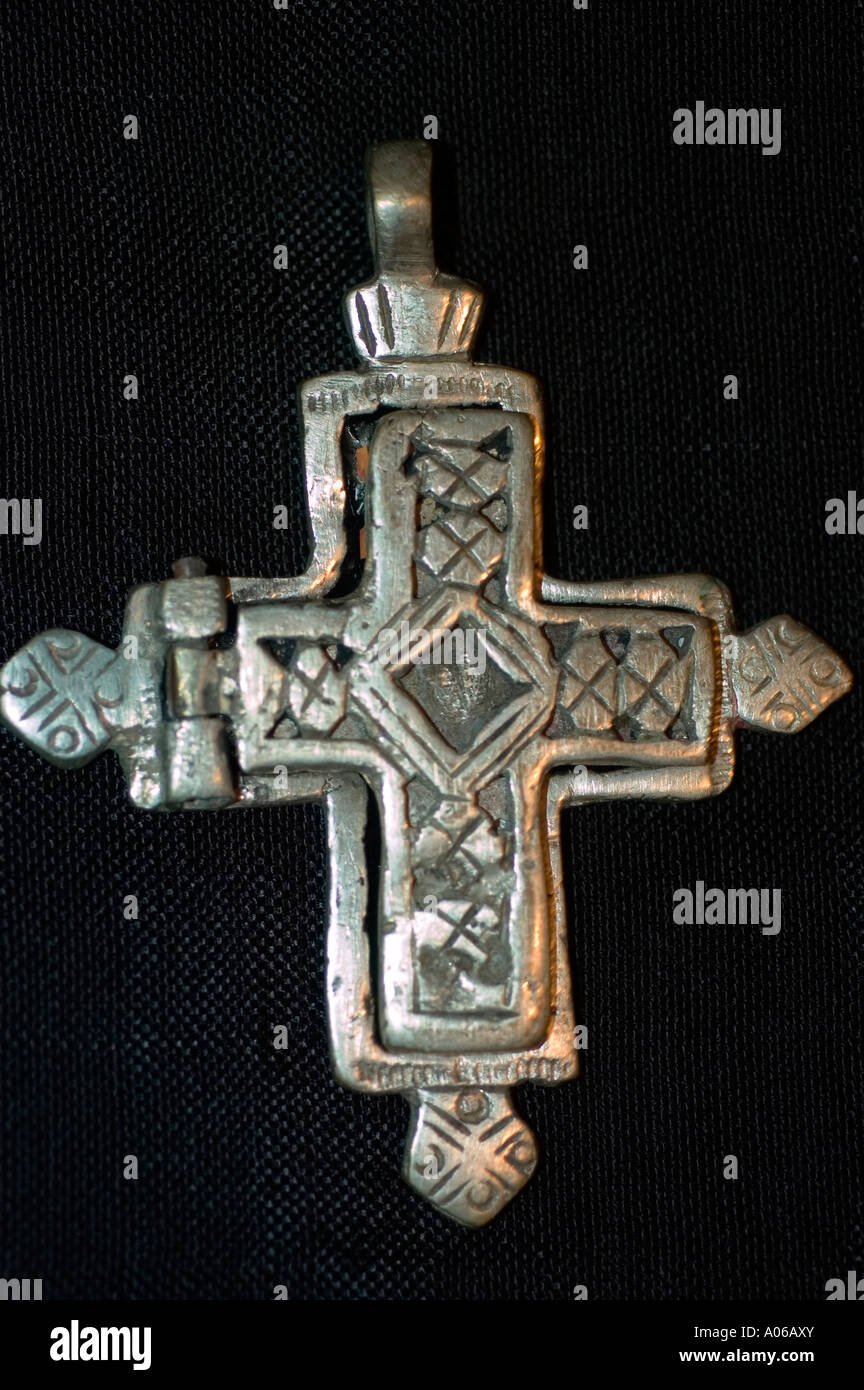 La croix d'argent de l'Église orthodoxe éthiopienne copte Ethiopie ...