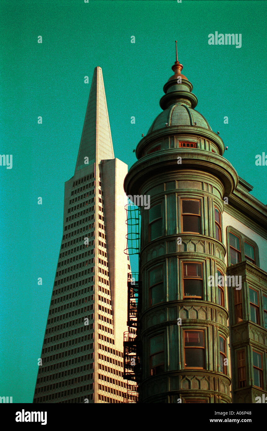 Edificio de la pirámide de trans america Banque de photographies et d ...