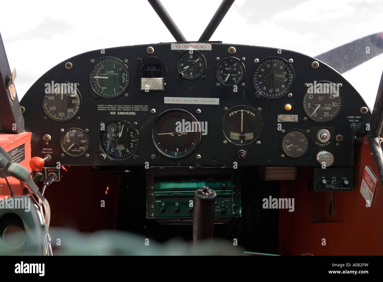 Cockpit piper super cub aircraft Banque de photographies et d’images à ...