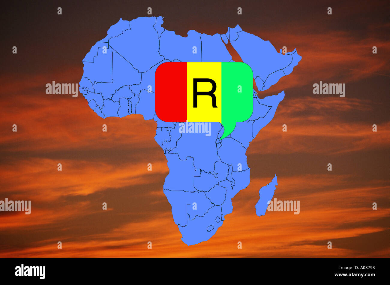Carte du rwanda Banque de photographies et d’images à haute résolution ...