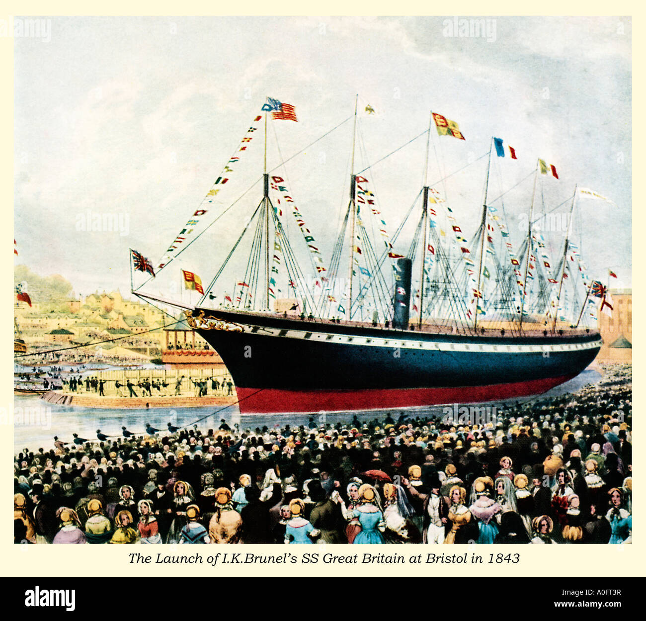 19 Juillet 1843 Lancement De Bateau Vapeur Du S S Great Britain