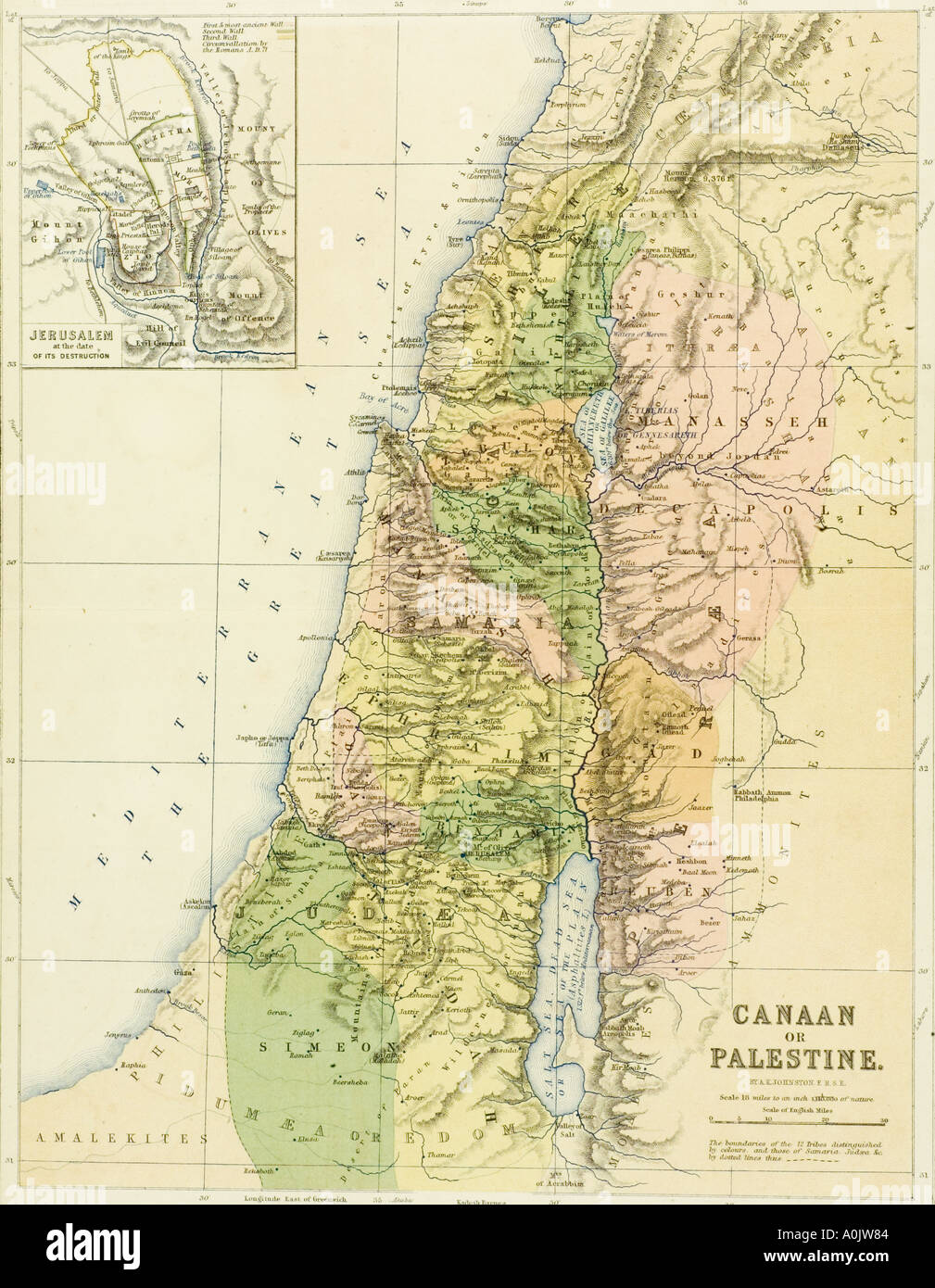 Map of canaan Banque de photographies et d’images à haute résolution ...